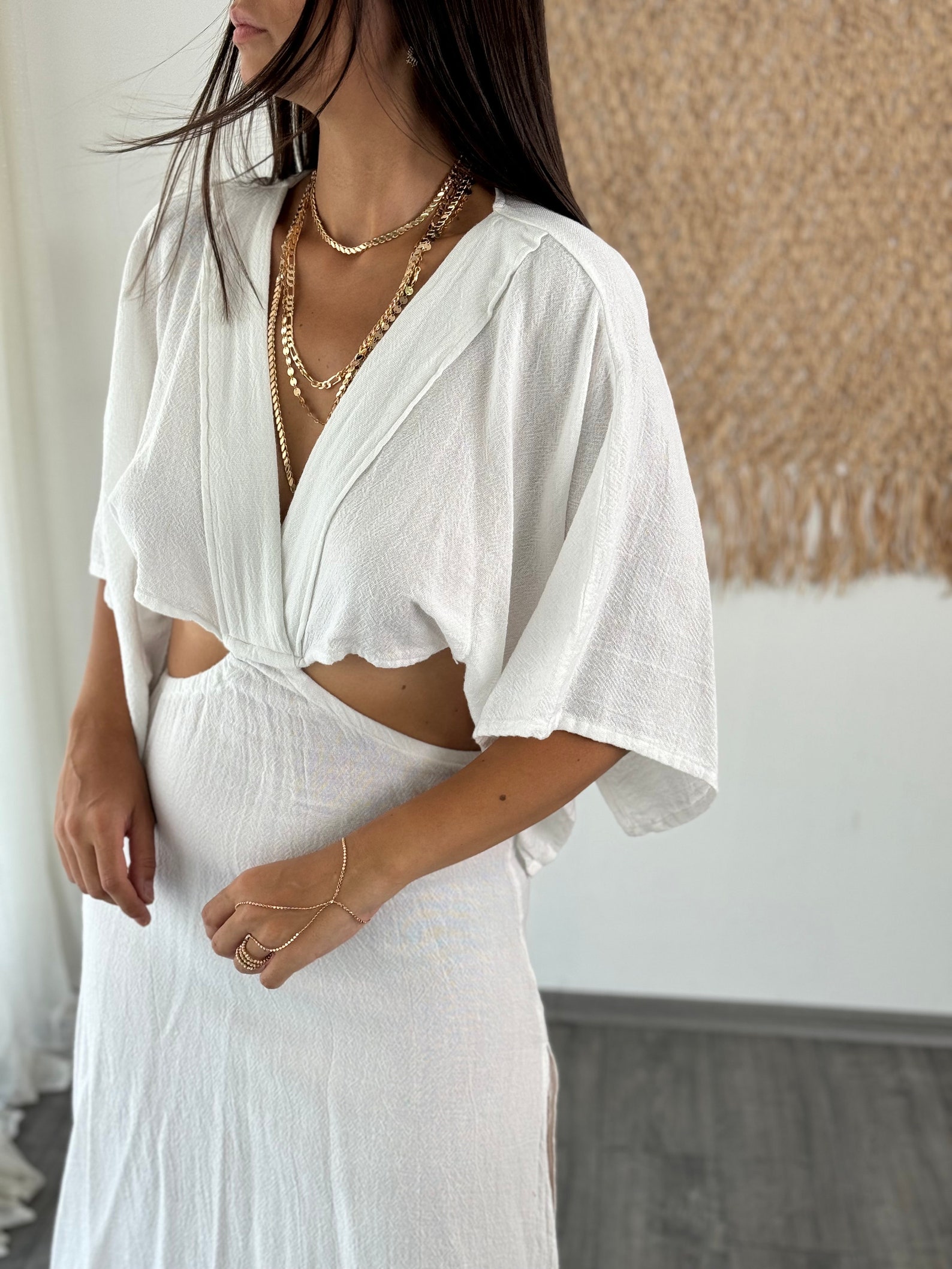 Muslin Green Maxi Dress Cotton Long Sleeve Dress Boho Sun Dress ...