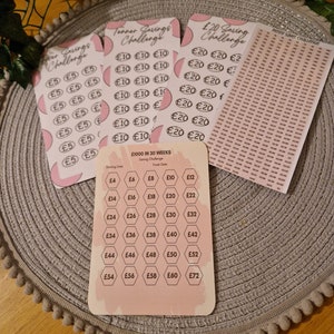 Money Saving Challenge Bundle | Set of 5 | Cash Trackers | Fun Money ...