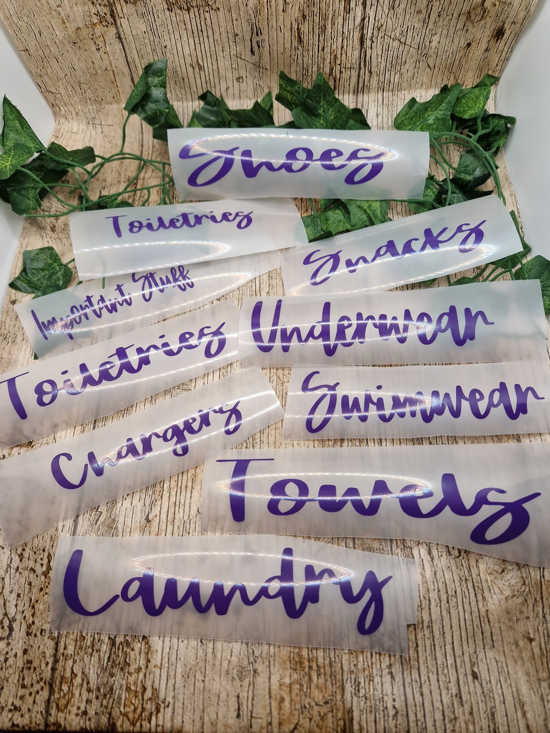 Baggage Organiser Decals | Vinyl Stickers | Luggage | Suitcase | Bags ...