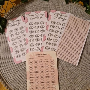 Money Saving Challenge Bundle | Set of 5 | Cash Trackers | Fun Money ...