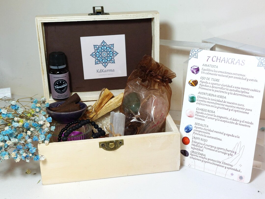 7 Chakra Luxe Box, 7 Chakra Minerals, Basic Set of 7 Chakra Energy ...