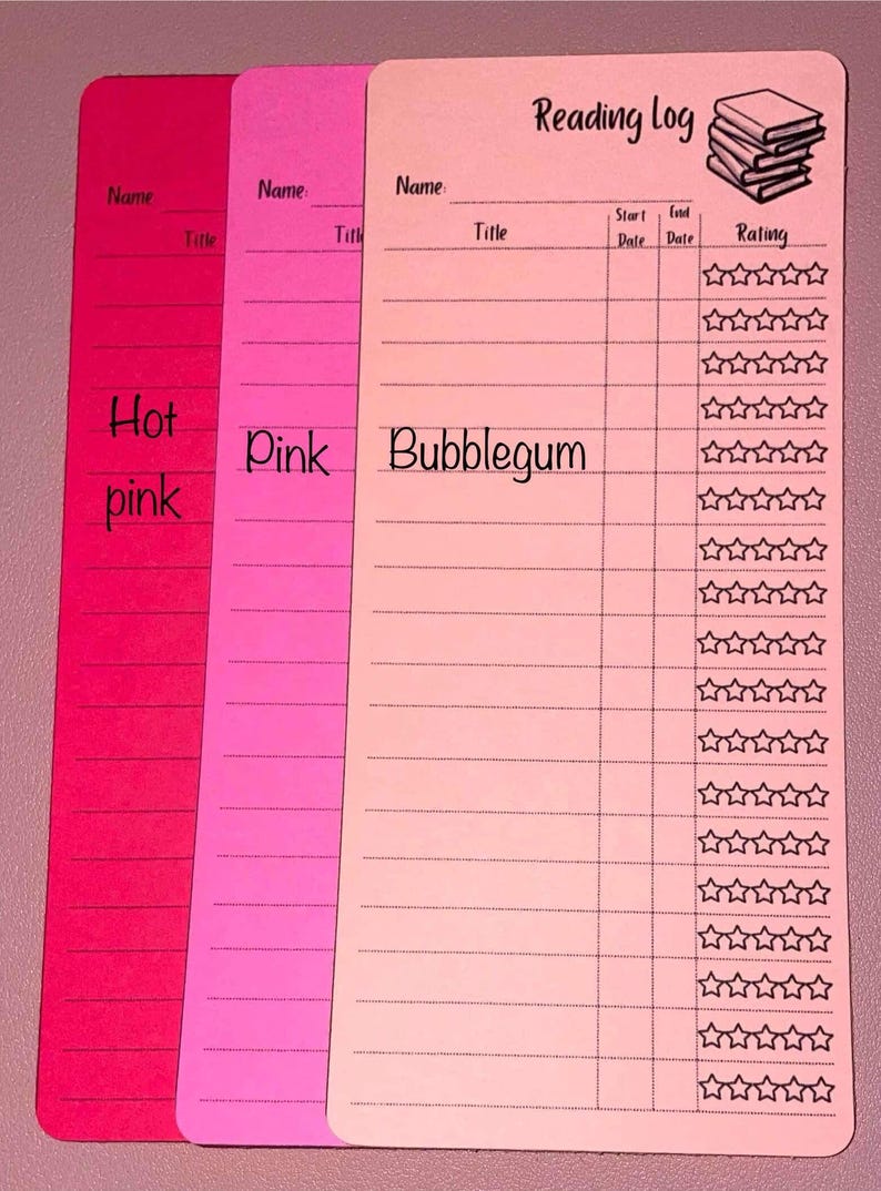 Reading Log Bookmarks bundle of 10 - Etsy