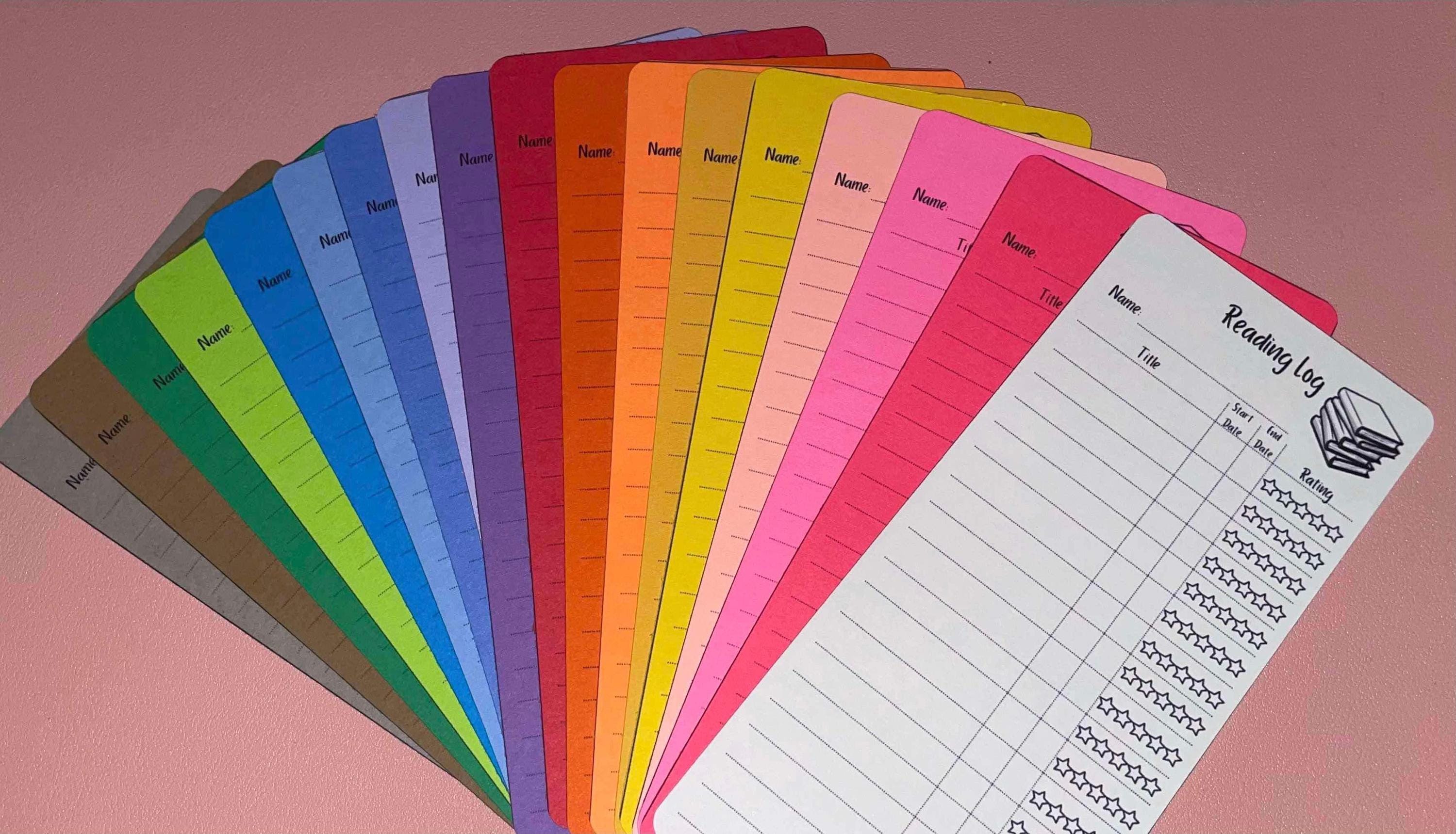 Reading Log Bookmarks bundle of 10 - Etsy