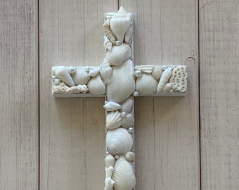 Seashell Cross,crucifix,coastal Decor - Etsy