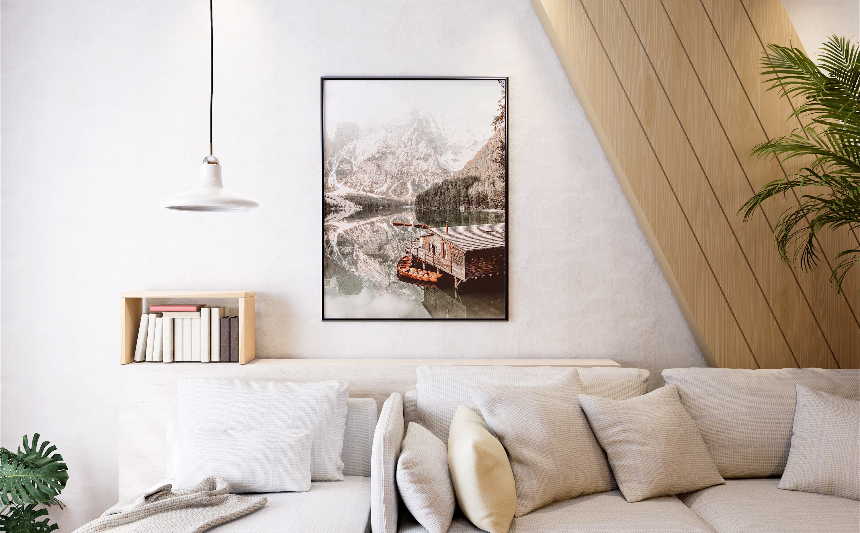 Lago Di Braies Boat Print, Italian Landscape Art, Lake Boat Photography ...