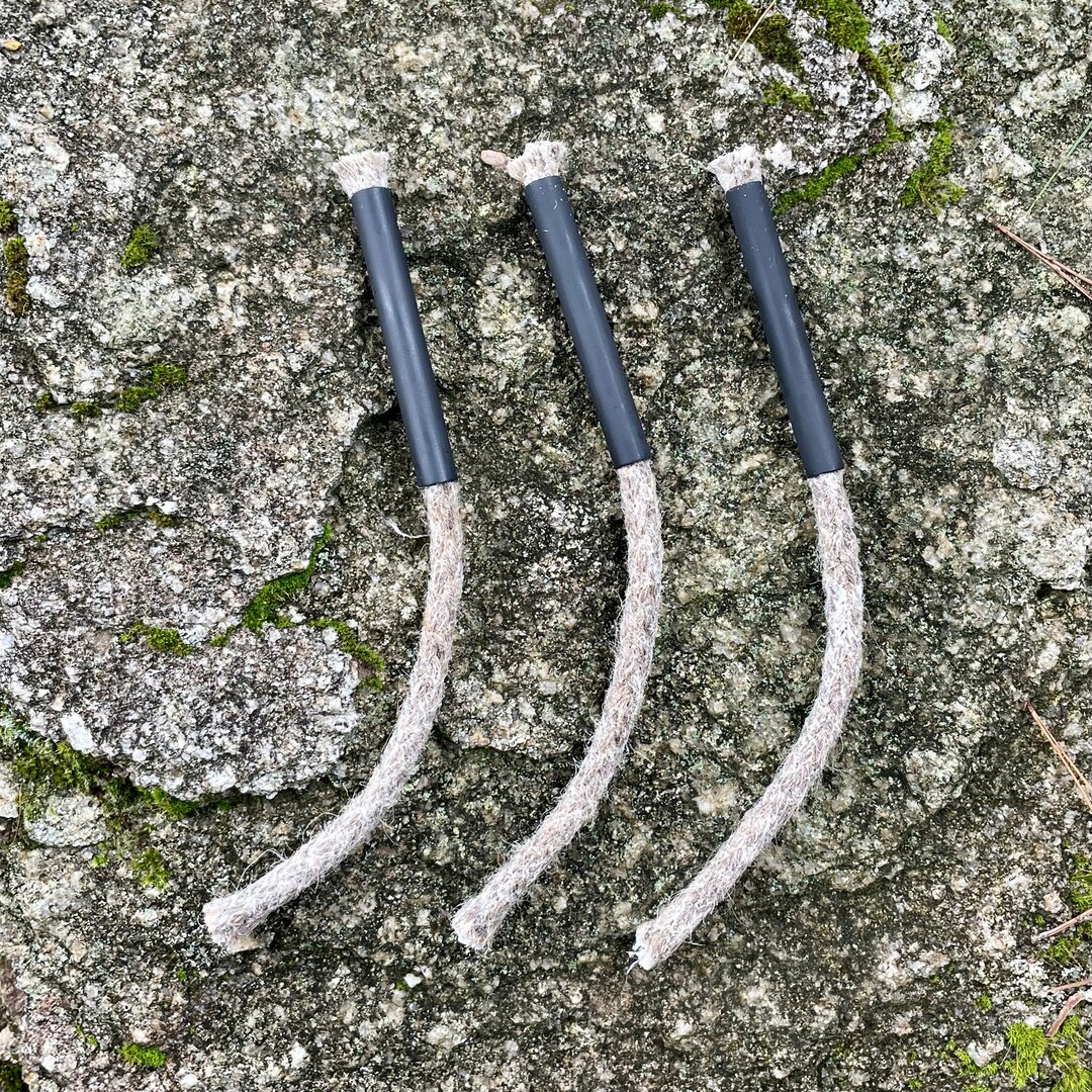 Buy Set of 3 Paraffin Infused Jute Rope Matches Bushcraft Gear Survival ...