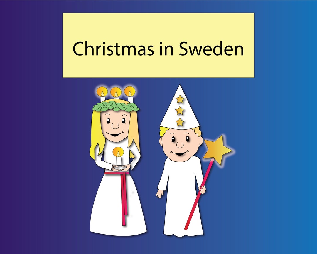 Christmas Around the World - Sweden Coloring Book - Etsy