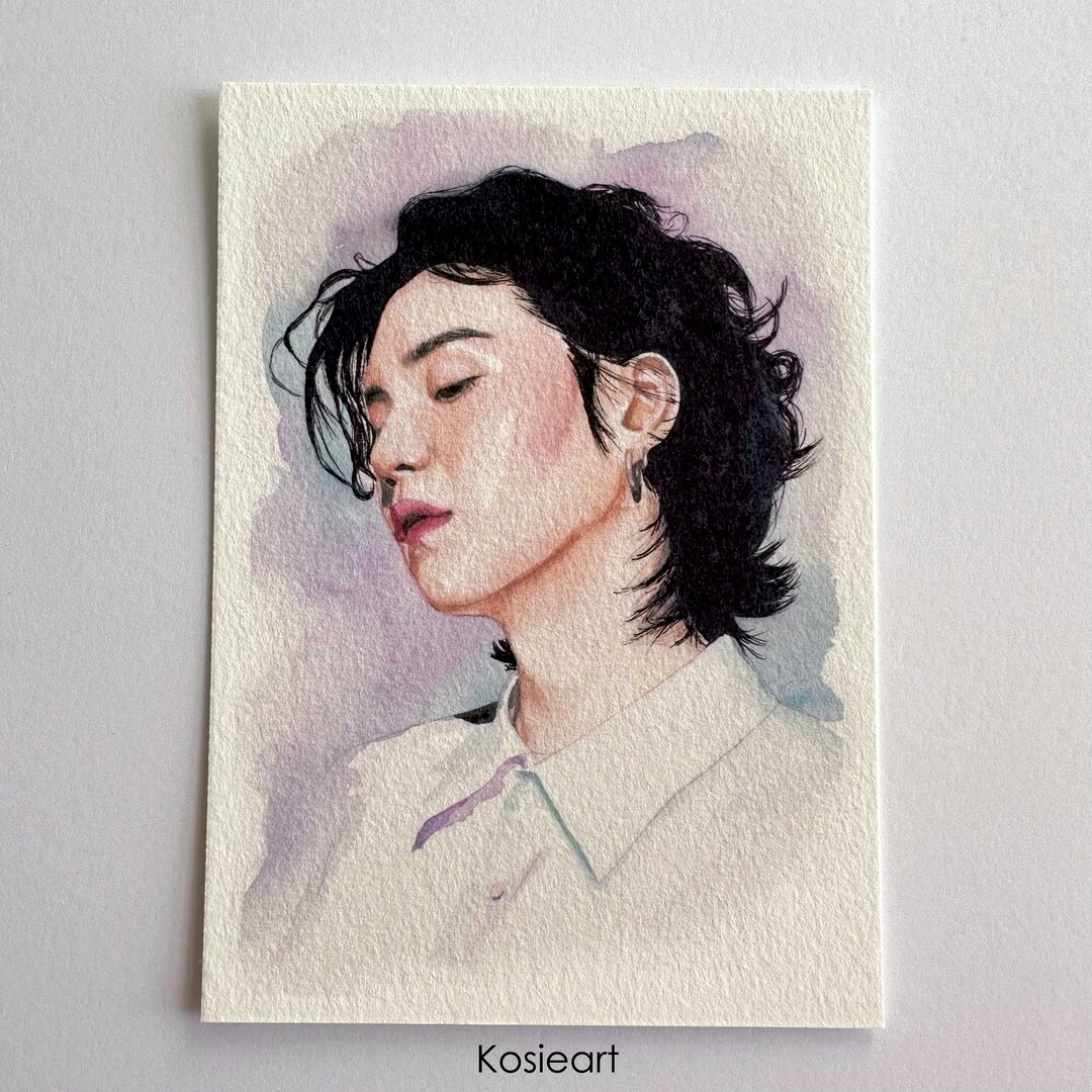 BTS Suga Watercolour Fine Art Print/poster Agust D Min Yoongi - Etsy