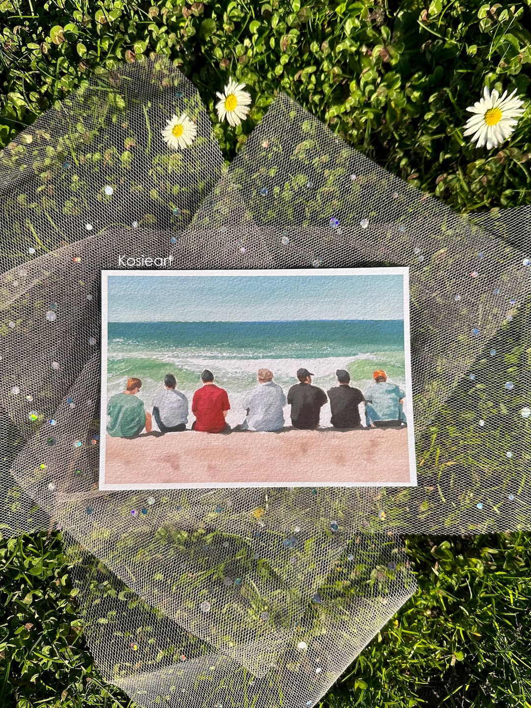 BTS OT7 Watercolour Fine Art Print/poster, RM J-hope Suga Jin Jimin ...