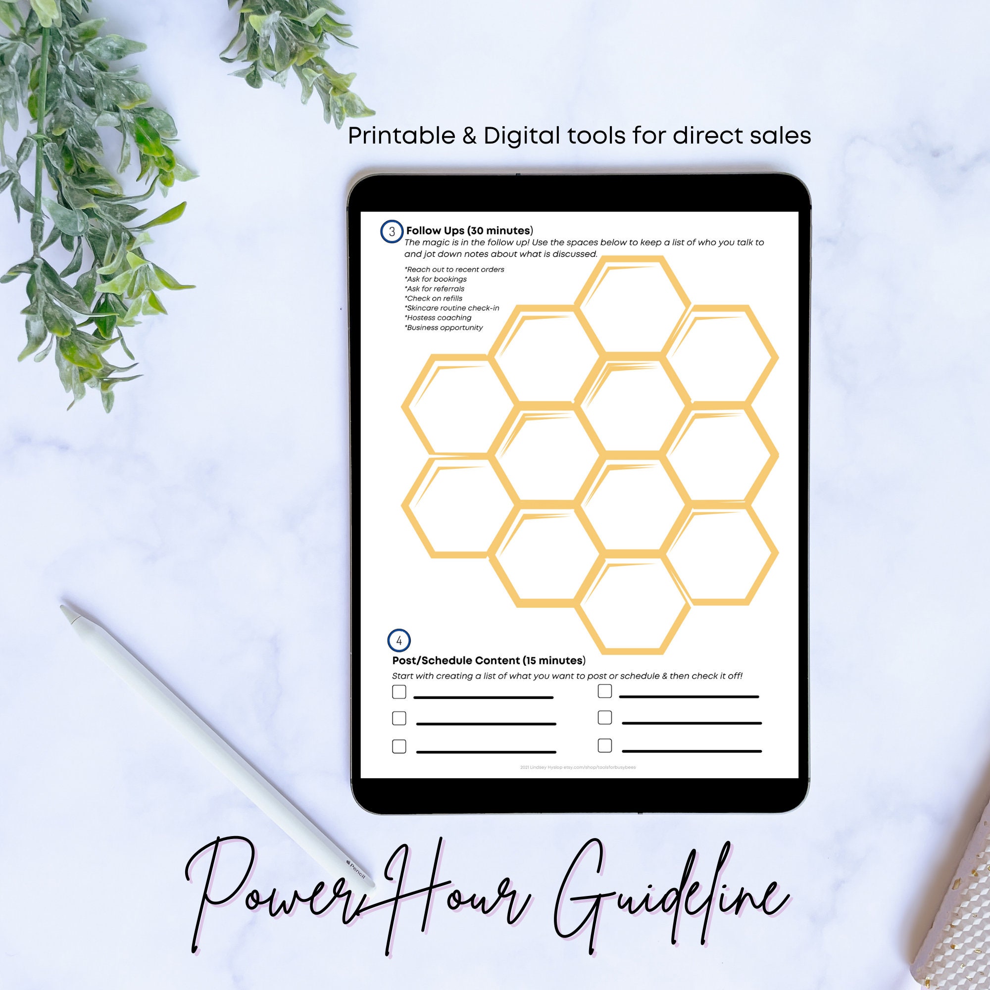 Power Hour Guideline, Digital & Printable Tool for Direct Sales/mlm - Etsy