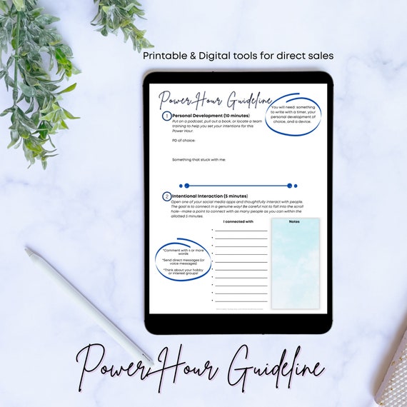 Power Hour Guideline Digital & Printable Tool for Direct | Etsy