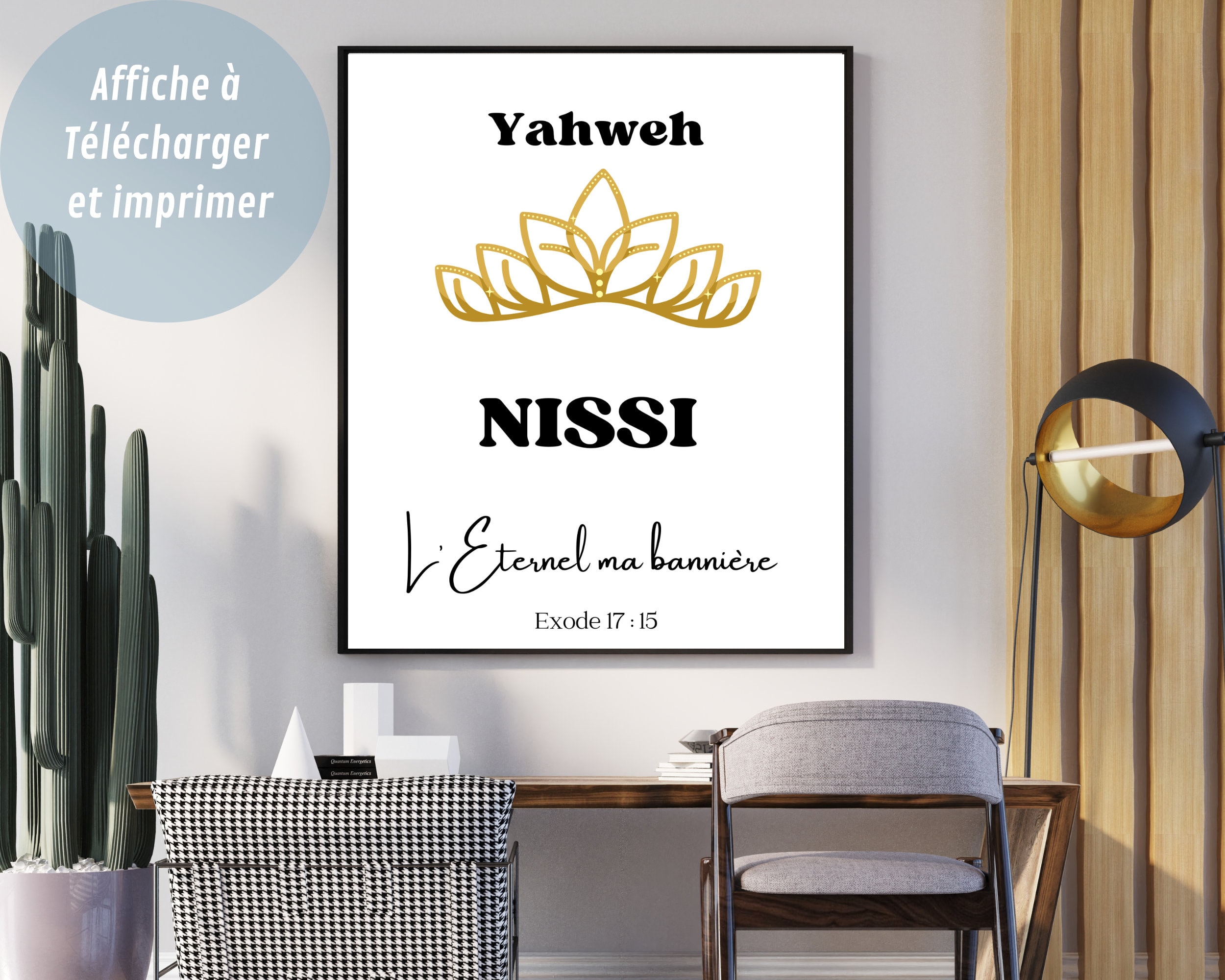Printable Christian Poster, Bible Verse in French, Jehovah(yahweh ...