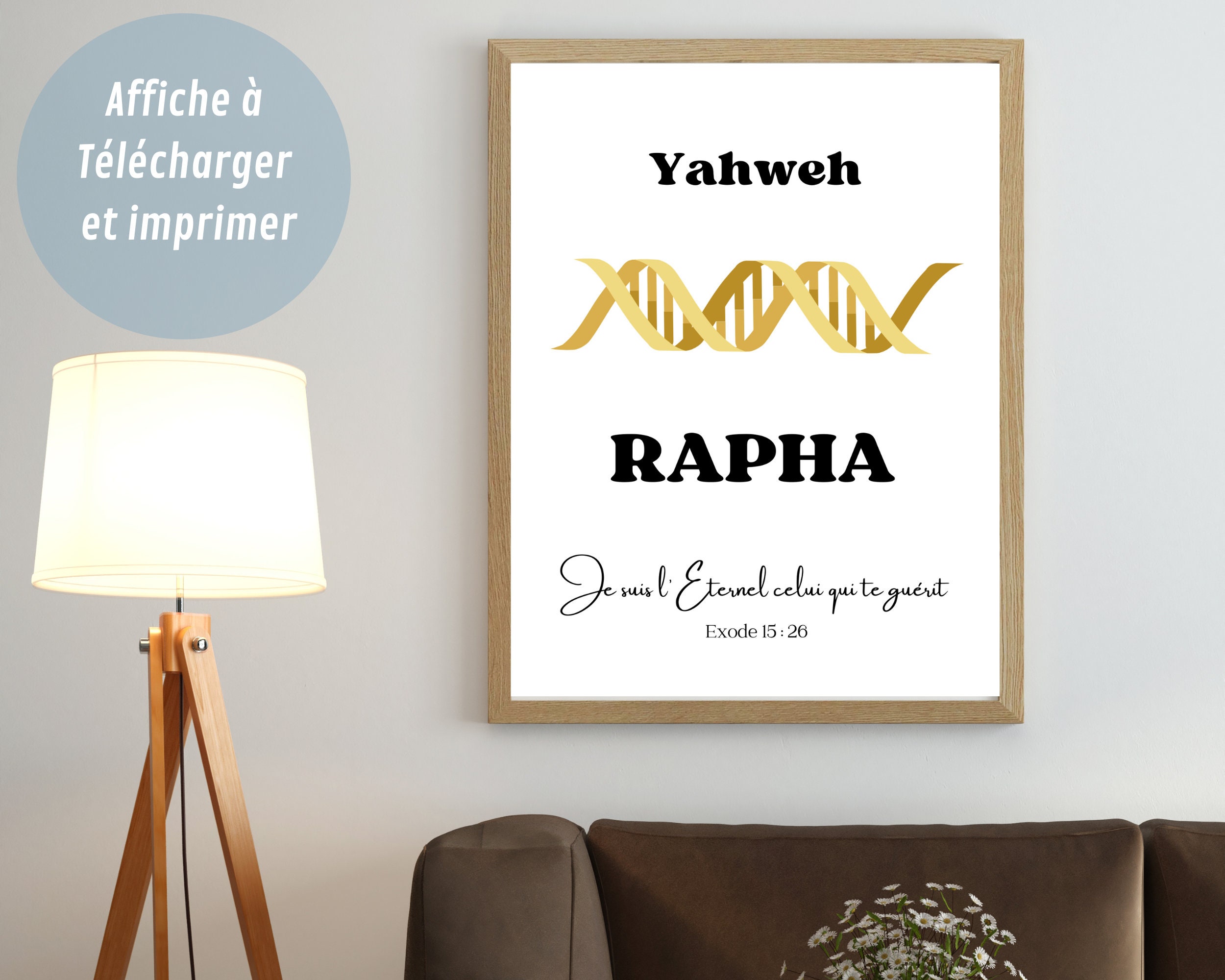 Printable Christian Poster, Bible Verse in French, Jehovah (YAHWEH ...