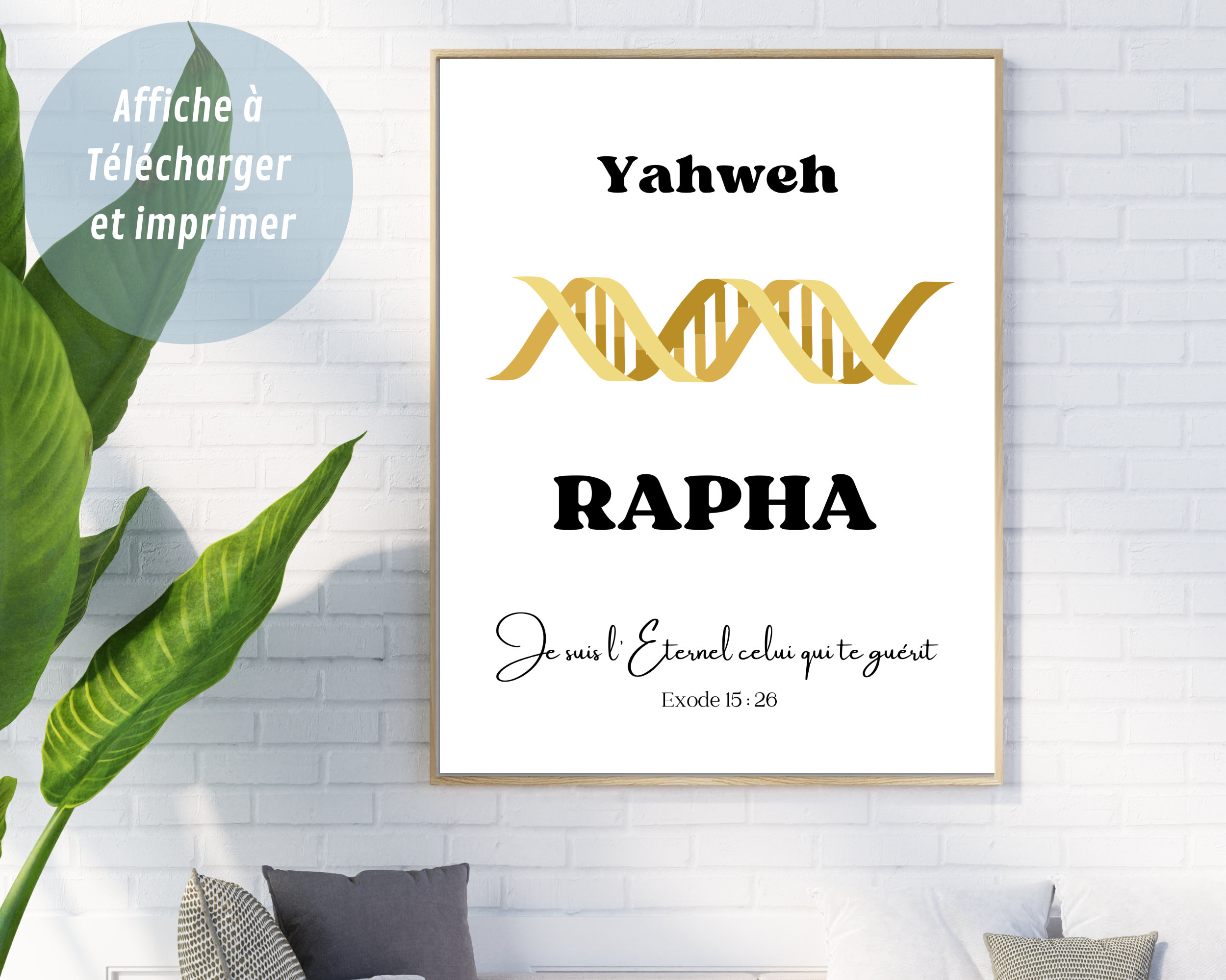 Printable Christian Poster, Bible Verse in French, Jehovah (YAHWEH ...