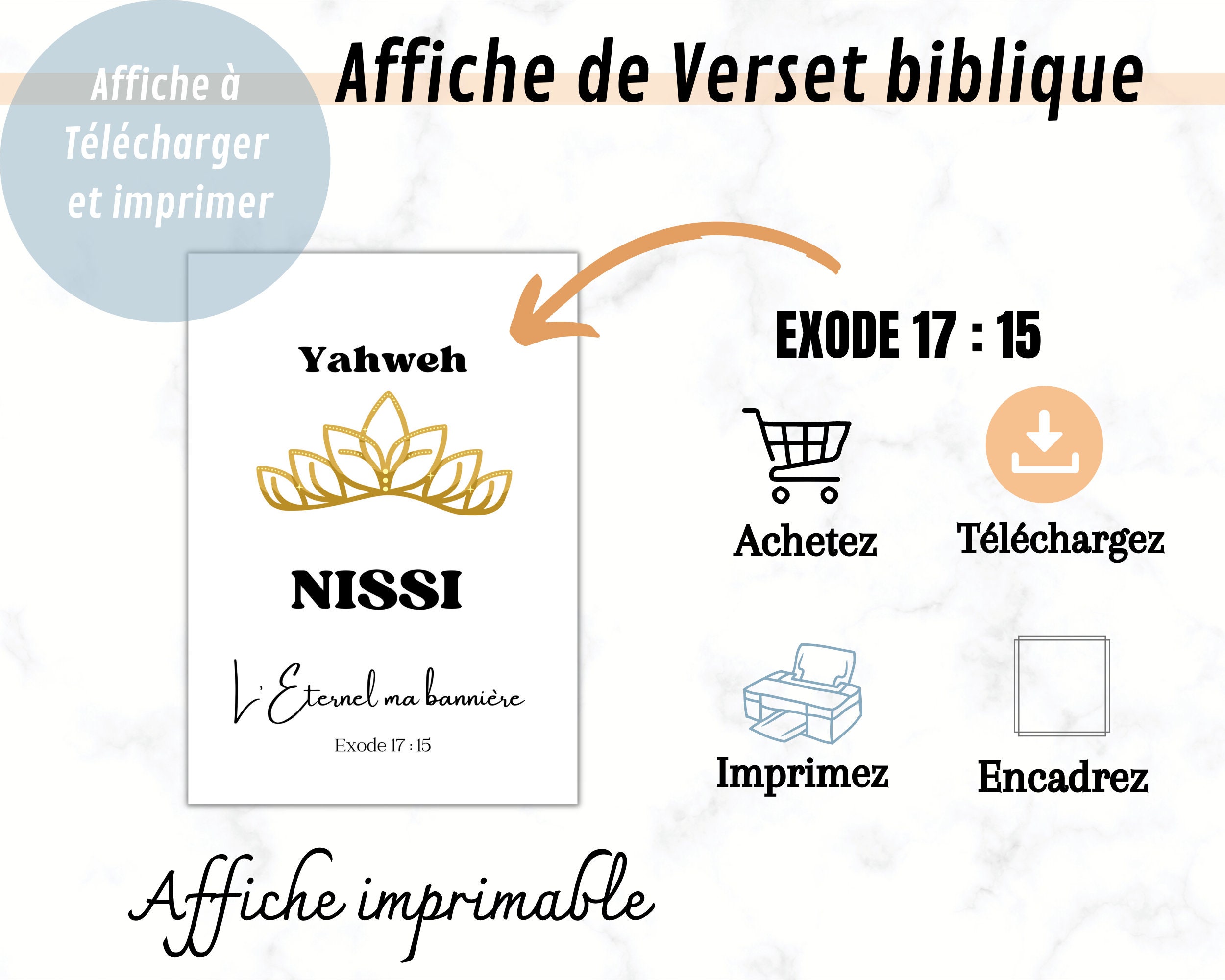 Printable Christian Poster, Bible Verse in French, Jehovah(yahweh ...