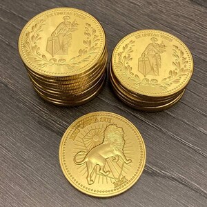 250 Custom Prop Coins Gold Silver Logo Business Bar Pin Coin - Etsy UK