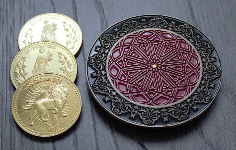 10 Pcs Continental Gold Coin Prop Blood Oath Marker Cosplay - Etsy