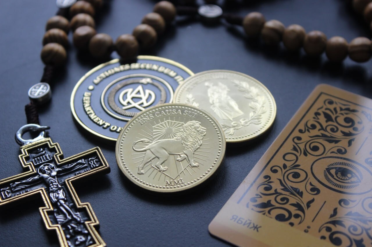 Rosary Cross Prop Continental Card Coins Set - Etsy