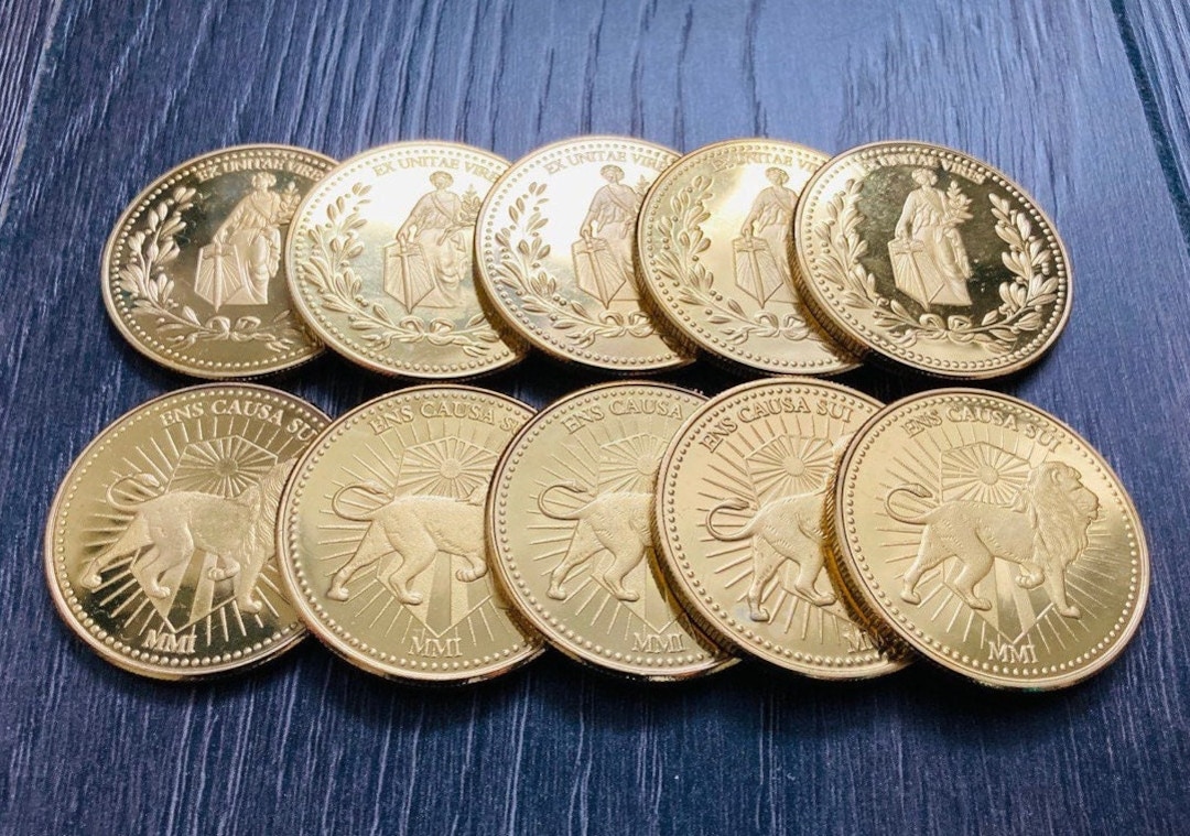 10 Pcs Continental Gold Coin Prop Blood Oath Marker Cosplay - Etsy