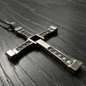 925 Sterling Silver Dominic Cross Toretto Chain Pendant Necklace - Etsy