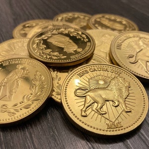 250 Custom Prop Coins Gold Silver Logo Business Bar Pin Coin Etc. - Etsy