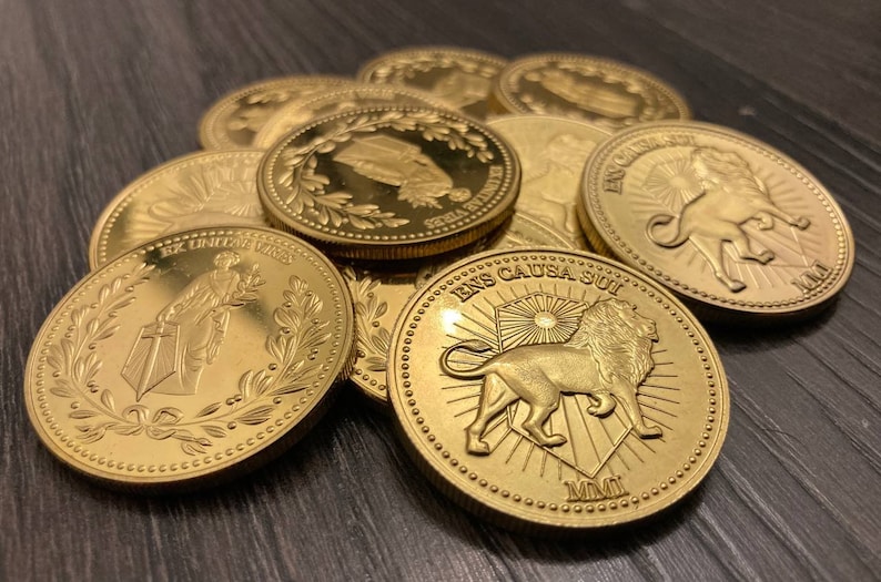 250 Custom Prop Coins Gold Silver Logo Business Bar Pin Coin Etc. - Etsy