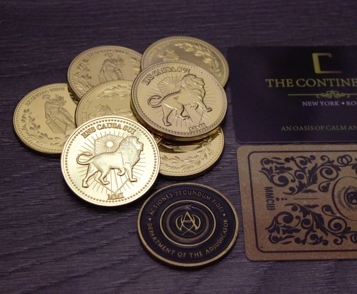 10 Pcs Continental Gold Coin Prop Blood Oath Marker Cosplay - Etsy