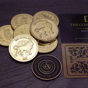 10 Pcs Continental Gold Coin Prop Blood Oath Marker Cosplay Adjudicator ...