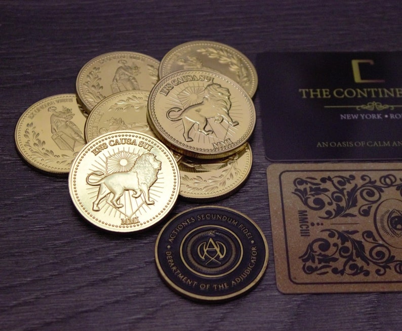 10 Pcs Continental Gold Coin Prop Blood Oath Marker Cosplay - Etsy