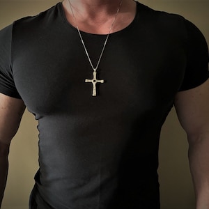 925 Sterling Silver Dominic Cross Toretto Chain Pendant Necklace - Etsy