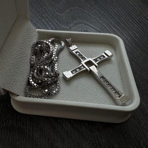 925 Sterling Silver Dominic Cross Toretto Chain Pendant Necklace - Etsy