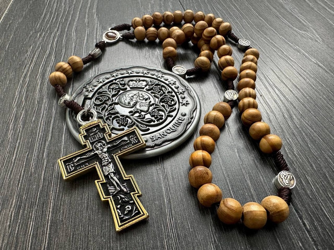 Rosary Orthodox Cross Blood Oath Marker Continental Coin Set Pendant - Etsy
