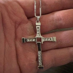 925 Sterling Silver Dominic Cross Toretto Chain Pendant Necklace - Etsy