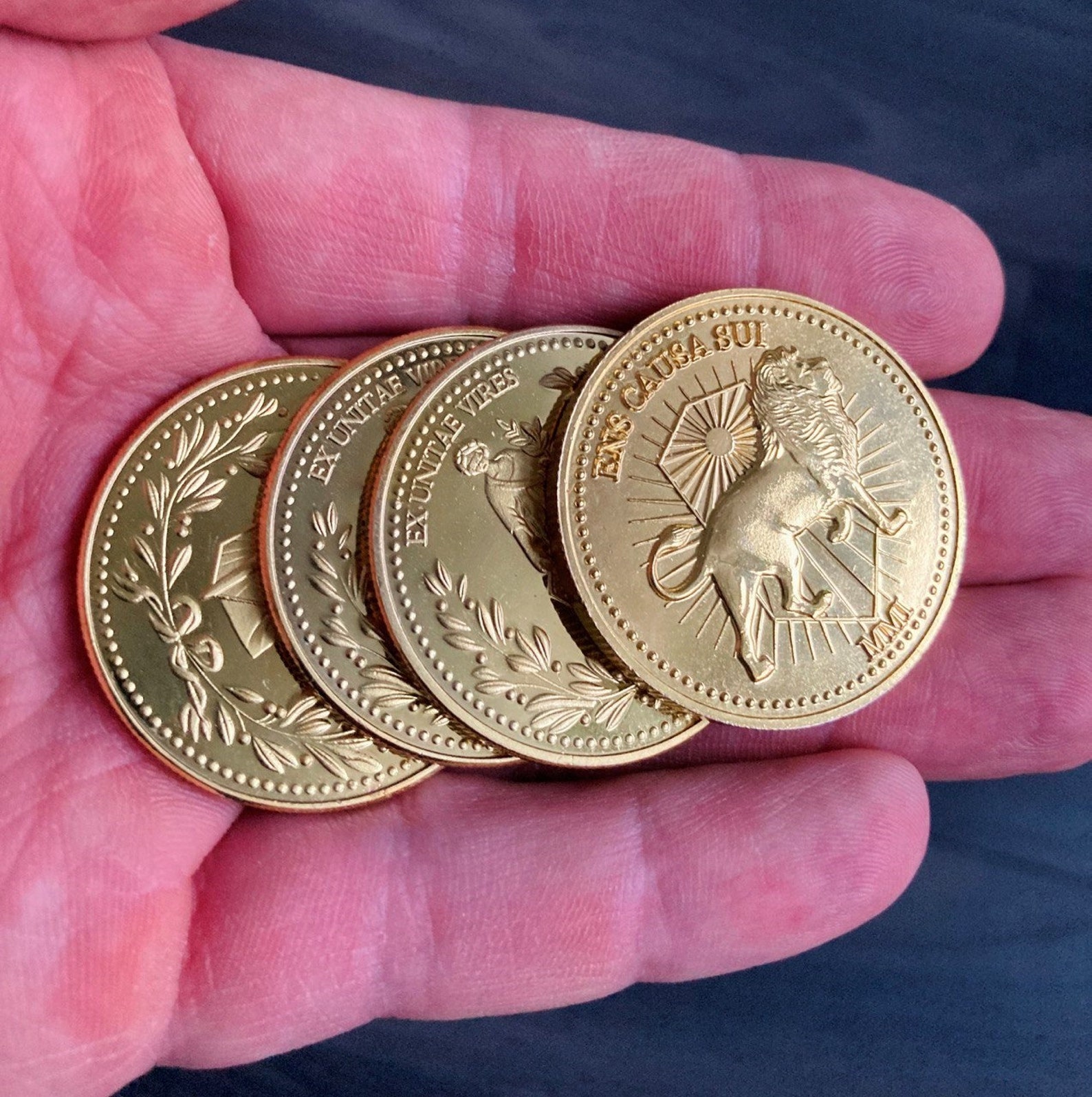 10 Pcs Continental Gold Coin Prop Blood Oath Marker Cosplay - Etsy
