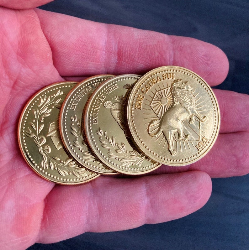 10 Pcs Continental Gold Coin Prop Blood Oath Marker Cosplay - Etsy