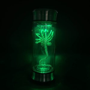 USA Alien in a Test Tube Embryo Glass Jar Prop Led Light Red Green Blue ...