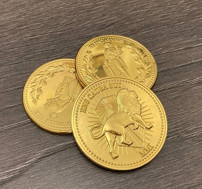 10 Pcs Continental Gold Coin Prop Blood Oath Marker Cosplay - Etsy