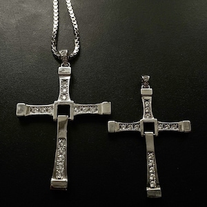 925 Sterling Silver Dominic Cross Toretto Chain Pendant Necklace - Etsy