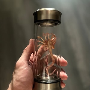 USA Alien in a Test Tube Embryo Glass Jar Prop Led Light Red Green Blue ...