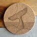 Cork Trivet - Pyrography - Whale Ocean Illustration - Etsy