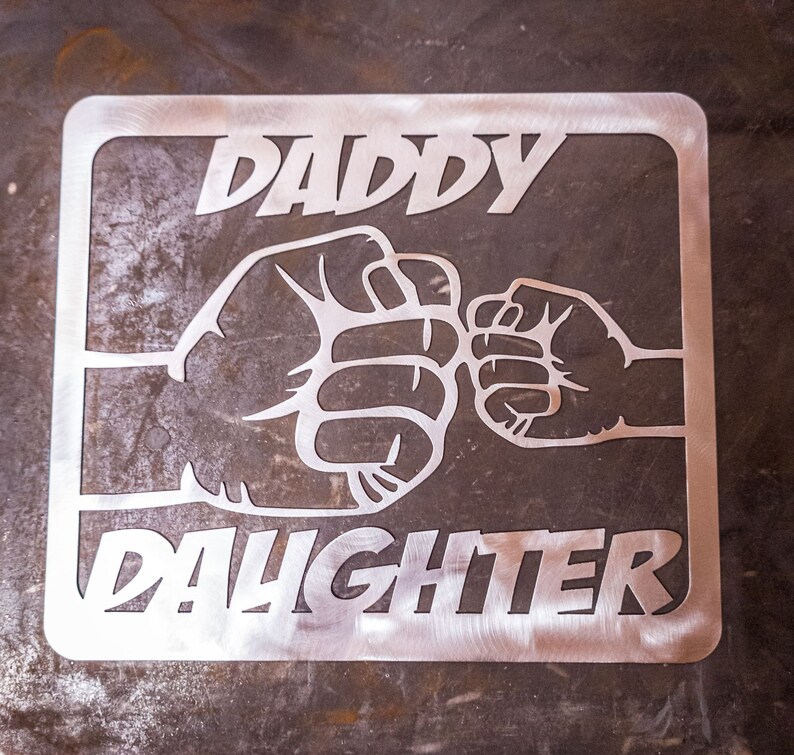 Daddy Daughter Fist Bump Dxf/svg - Brightnite Metalworx Digital ...
