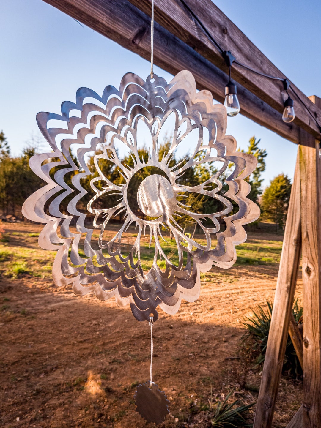 Sunflower Moon Wind Spinner Dxf/svg Brightnite Metalworx Digital ...
