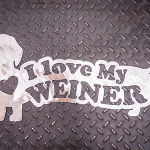 I Love My Weiner Dog Wall Art Dxf/svg - Brightnite Metalworx Digital ...