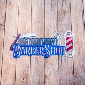 Barbershop Custom Monogram Dxf/svg - Brightnite Metalworx Digital ...