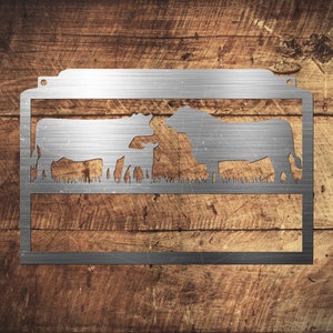 Farm Sign Cow and Calf Dxf/svg - Brightnite Metalworx Digital Download ...