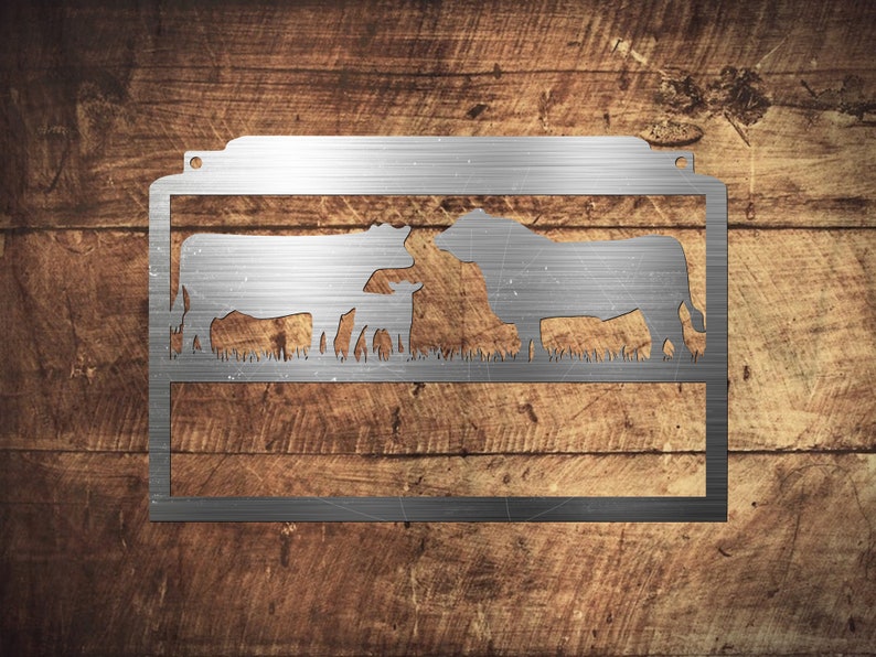 Farm Sign Cow and Calf Dxf/svg - Brightnite Metalworx Digital Download ...
