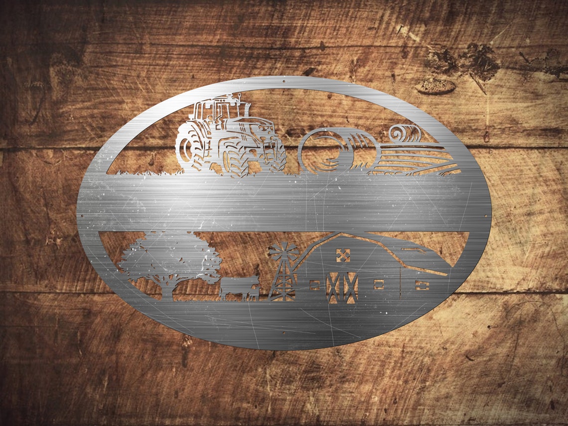 Tractor Farm Sign Dxf/svg - Brightnite Metalworx Digital Download ...