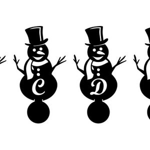 Snowman Monogram Set 26 Files Dxf/svg Brightnite Metalworx - Etsy