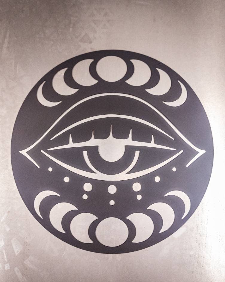 Evil Eye Moon Phases BOHO Dxf/svg Brightnite Metalworx - Etsy