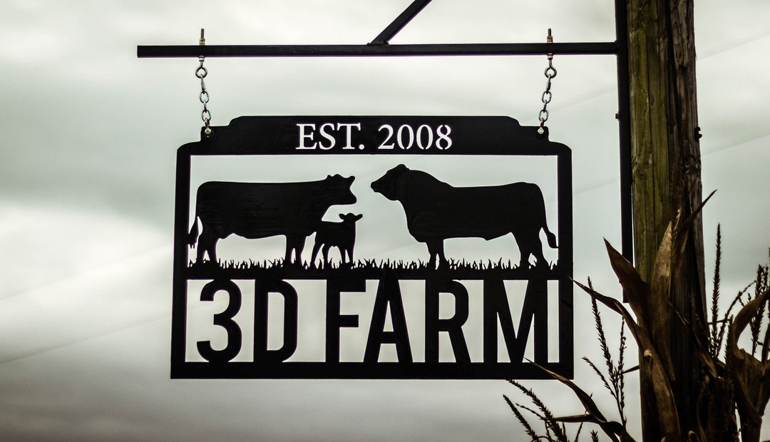 Farm Sign Cow and Calf Dxf/svg - Brightnite Metalworx Digital Download ...